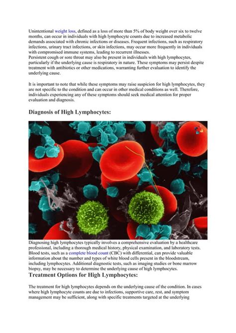 Understanding High Lymphocytes 5 Causes Symptoms And Treatment Options The Lifesciences