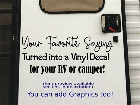 Custom Rv Decals Personalized Decal For Camper Custom Vinyl Etsy