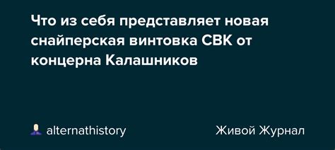 Что из себя представляет новая снайперская винтовка СВК от концерна Калашников Alternathistory