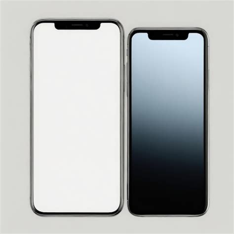 Premium Photo Two Iphones Are Side By Side One Is White And The Other