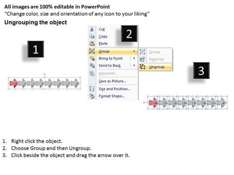 Eight Distinct View Point Diagram Process Flow Chart PowerPoint Slides