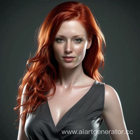 Realistic Redhead Woman Model In Her MidThirties AI Art Generator
