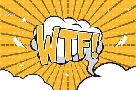 Premium Vector | Wtf! comic book text effect cartoon and pop art text style background
