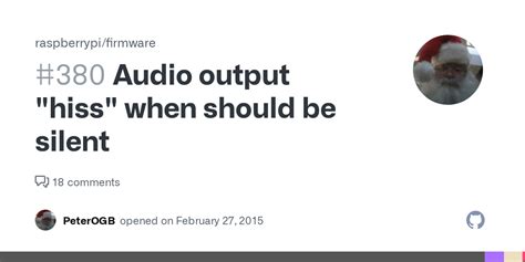 audio output hiss when should be silent · issue 380 · raspberrypi