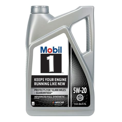 Mobil 1 Advanced 5w 20 Full Synthetic Motor Oil 5 Quart Triple Action Formula Engine