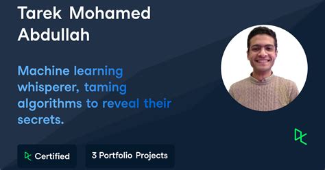 Tarek Mohamed Abdullah Data Scientist
