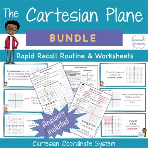 Cartesian Plane Coordinate System Plotting Points Warm Up Worksheets Year 5 6 Math Bundle
