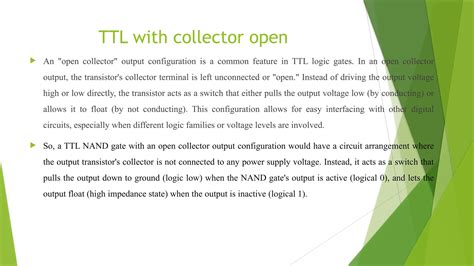 Transistor Transistor Logic Device Of Nand Gate Pptx