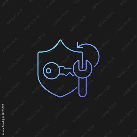 Password Cracking Gradient Vector Icon For Dark Theme Safeguard