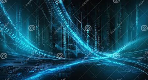 An Abstract Digital Background With Binary Code And Ai Algorithms