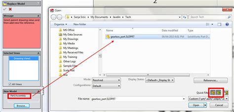 how to replace solidworks references