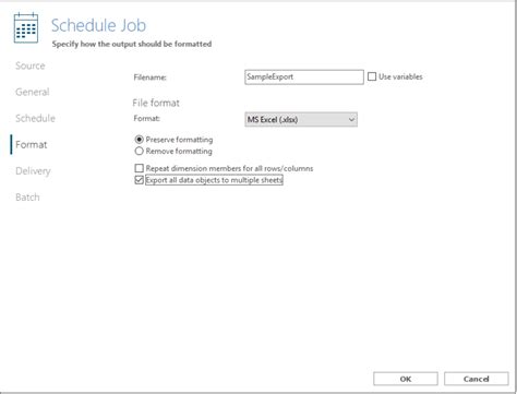 Schedule Export To Excel Targit Community