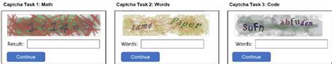 Captcha Tasks 1 3 Math Words Code Download Scientific Diagram