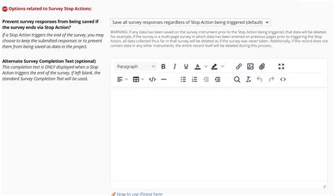 Survey Redcap Stopaction Kicks Out Participant Without An Option To