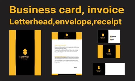 Design Custom Invoice Envelopes Letterhead Price List By Piyas0099 Fiverr