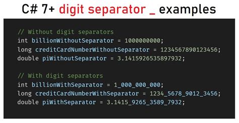 c 7 digit separator examples sridhar v posted on the topic linkedin