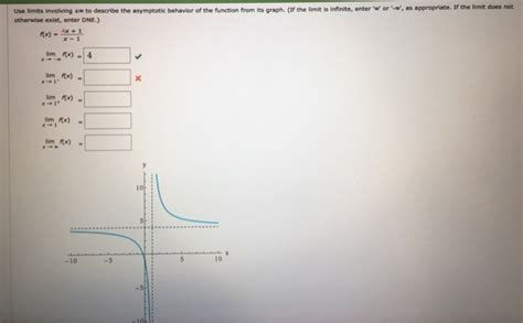 solved use limits involving pos neg infinity to describe the