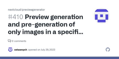 Preview Generation And Pre Generation Of Only Images In A Specific Folder Issue