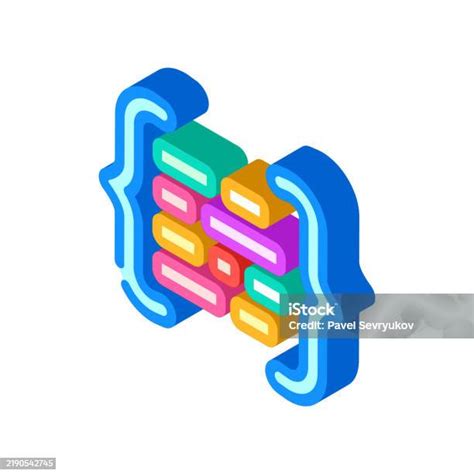 Ilustración De Corchetes De Código Con Letras Nlp Ilustración Vectorial