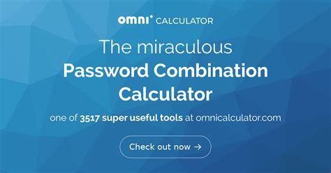 Password Combination Calculator