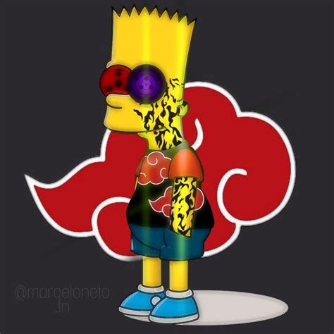 Bart Da Akatsuki Com Rinnegan Supremo Perfil Em 2025 Bart Simpson Anime Naruto Akatsuki
