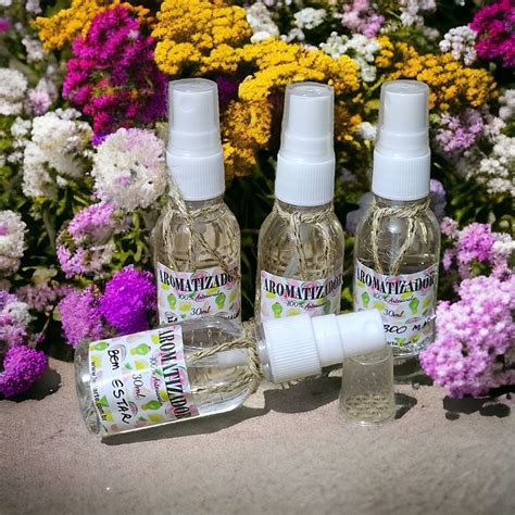 Aromatizador Spray 100 Artesanal Fragrâncias Flores 30ml Para