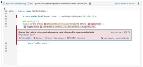 Can SonarQube Detect Code That Used The Log4J2 In A Way That Is