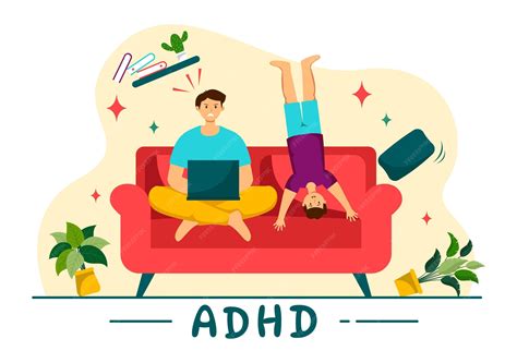 Premium Vector Adhd Or Attention Deficit Hyperactivity Disorder