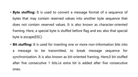1bit And Byte Stuffing Computer Networks Pptx Programming Languages