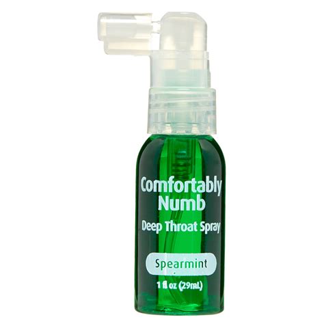 Comfortably Numb Deep Throat Spearmint Spray 1oz Delivered In As Fast