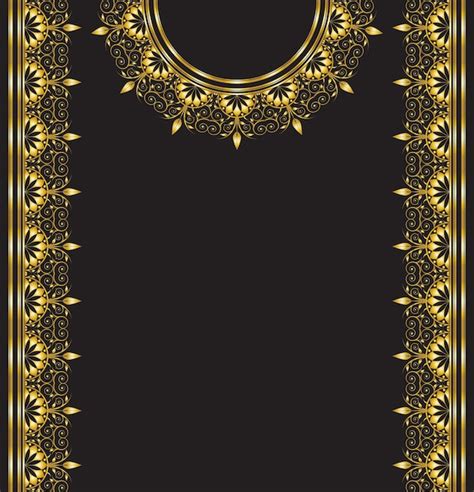 Premium Vector Two Golden Ornamental Borders Design Vector Around