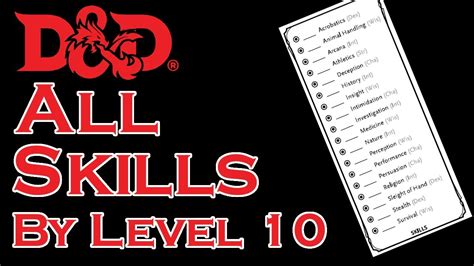 Dnd 5e Most Important Skills At Jimmy Milam Blog