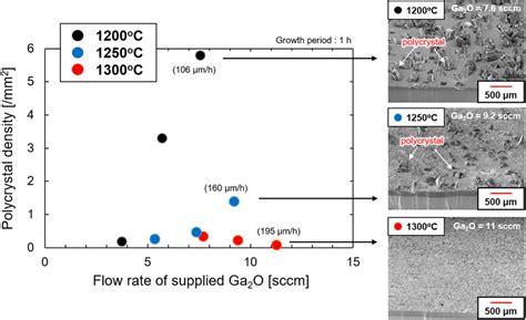 Color Online Dependence Of Polycrystal Density On The Flow Rate Of