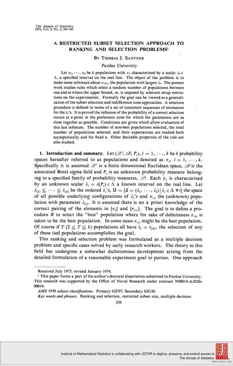 [pdf] A Restricted Subset Selection Approach To Ranking And Selection Problems