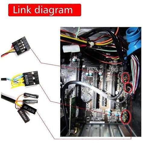 desktop computer case switch reset hdd button switch with dual usb