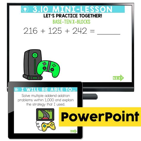 lucky to learn math 3 digit addition review lesson 3 10 teaching