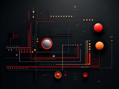 Premium Ai Image Geometric Patterns Over A Black Backdrop Ai Generation