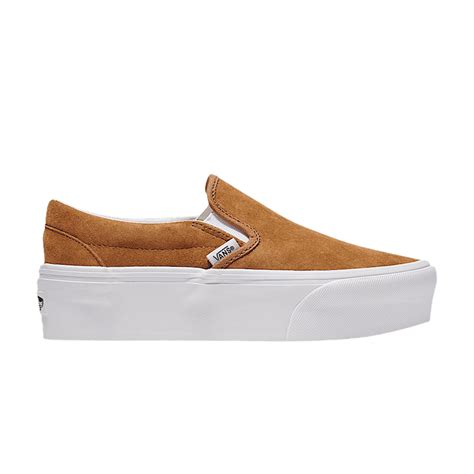 Buy Vans Classic Slip On Stackform Chipmunk Brown Vn000cn1gwt Goat