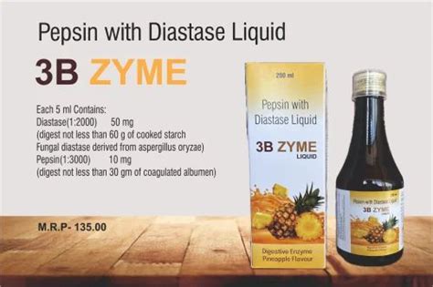 Diastase And Pepsin Liquid 200 Ml At Rs 135bottle In Mehsana Id