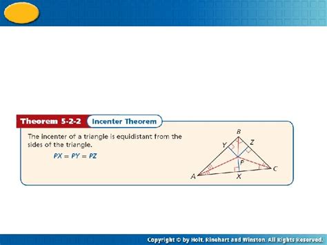 Example A Applying The Perpendicular Bisector Theorem