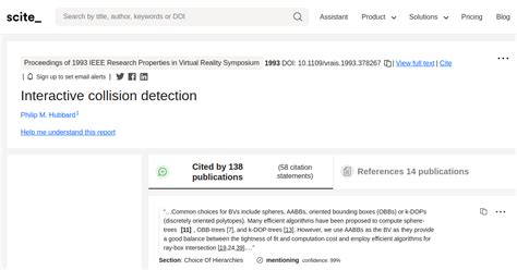 [citation Report] Interactive Collision Detection