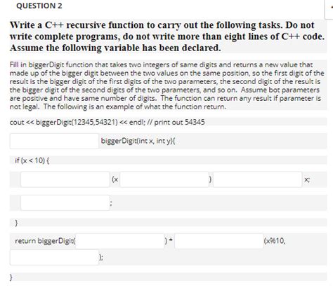 Solved QUESTION Write A C Recursive Function To Carry Chegg