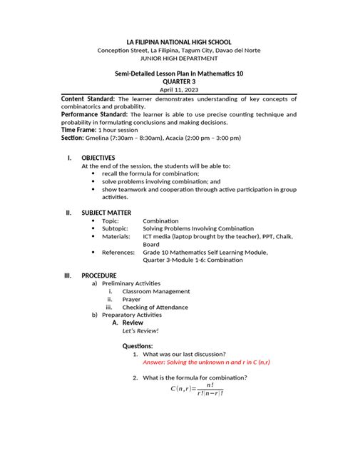 Solving Problems Involving Combinations Pdf Learning Cognition