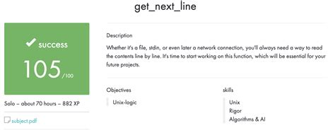 github garenaud get next line project from 42 school get next line