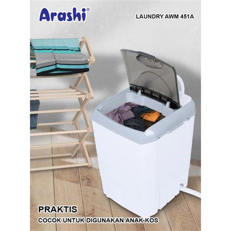 Jual Mesin Cuci Portable 4 5 Kg Arashi Awm 451a Garansi Resmi Arashi Awm 452a Jakarta Barat