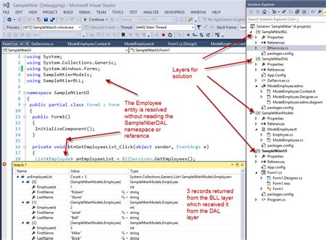 C How Do You Make A Layered Solutions Ui Project Resolve Ef