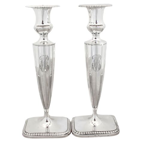 Sterling Silver Art Deco Candlesticks At 1stdibs