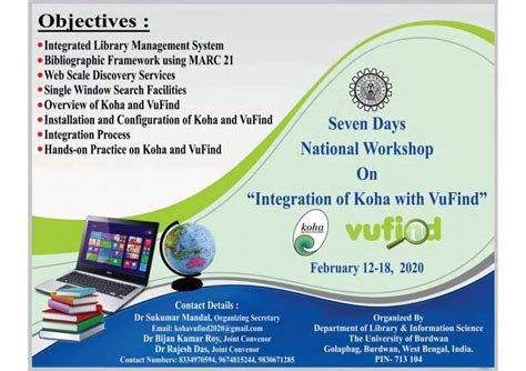 Seven Days National Workshop On “integration Of Koha With Vufind 12 18 Feb 2020” At Dlisc