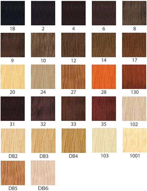 Weave Hair Color Chart