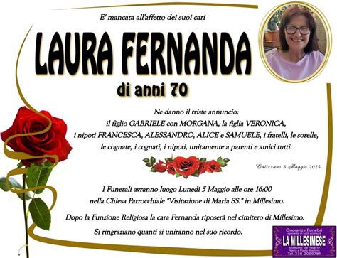 Necrologio Laura Fernanda Il Vostro Giornale Necrologie Ivgit